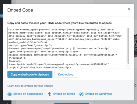 How to Setup a Squarespace Store using Shopify Widget